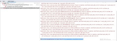 Go To The Documentation To Learn How To Fix Dependency Resolution Errors Csdn博客