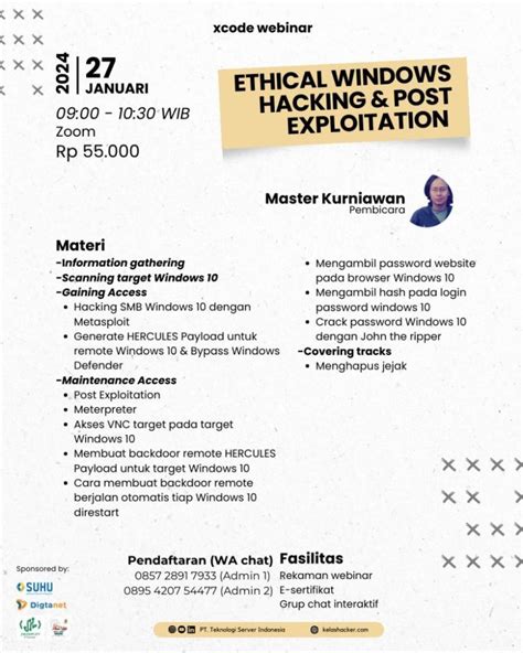 Master Kurniawan On Linkedin Webinar X Code Ethical Windows Hacking And Exploitation Sabtu 27