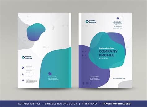 기업 비즈니스 브로셔 디자인 연례 보고서 및 회사 프로필 소책자 및 카탈로그 디자인 템플릿 프리미엄 벡터