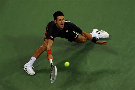 Novak Djokovic Stretching