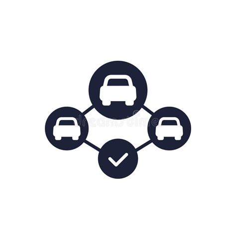 Car Fleet Icon Grouping Of Vehicles Vector Stock Vector Illustration