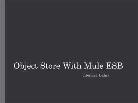 object store with mule esb speaker deck