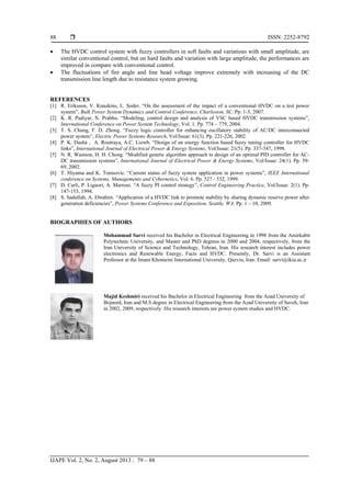 A Fuzzy PD Controller To Improve The Performance Of HVDC System PDF