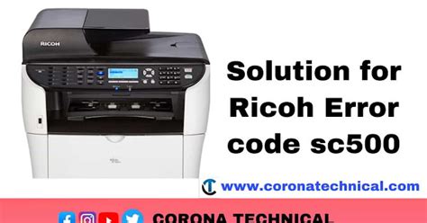 Solution For Ricoh Printer Error Code Sc Solution CORONA TECHNICAL