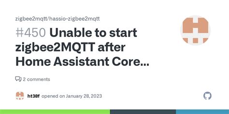 unable to start zigbee2mqtt after home assistant core operating system