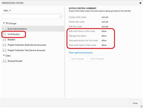 Fixing Area Permission Issues When Creating New Teams In TFS After QU Has Been Installed