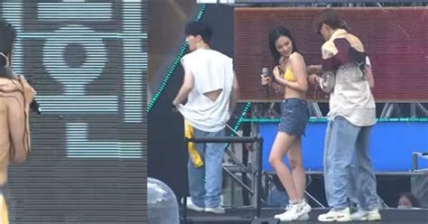 가슴노출 비비 비키니 끈 풀어진 돌발사고공연도중 깜짝 Oh쎈 이슈 종합