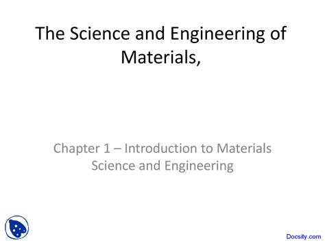 Introduction To Materials Science Material Science For Engineers Lecture Slides Docsity