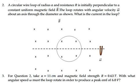 solved a circular wire loop of radius and resistance r is initially