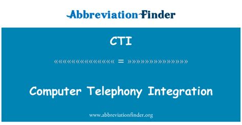 CTI Definición Computer Telephony Integration Computer Telephony