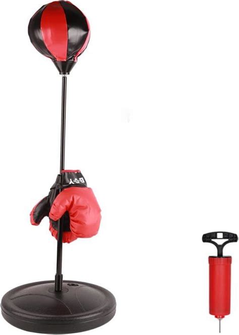 Punching Ball Sur Pied Pour Enfant Ensemble De Boxe Hauteur Réglable Sac De Frappe Avec Et