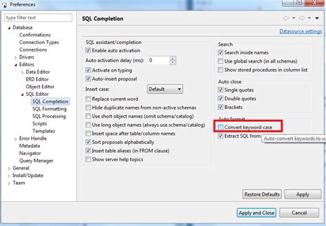 How To Switch The Capitals Characters Transform In Dbeaver Stack