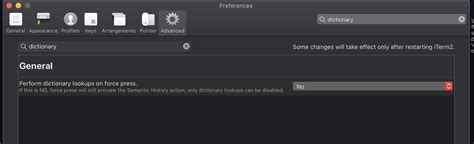 Iterm Disable Search Dictionary Popup Window In Iterm2 Ask Different