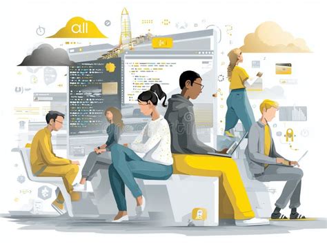 Developers Coding In Modern Workspace Showcasing Teamwork And