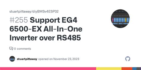 support eg4 6500 ex all in one inverter over rs485 · issue 255 · stuartpittaway diybmsv4esp32