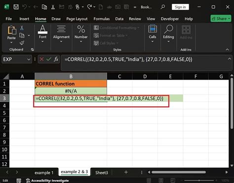 Excel Correl Function