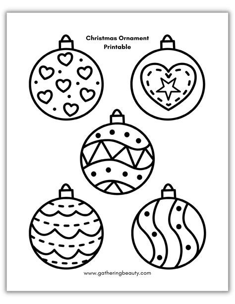 Christmas Tree Ornaments Free Printable Templates Coloring Pages Artofit