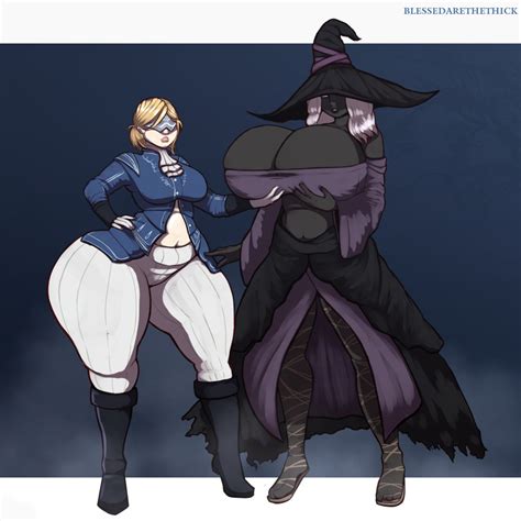 Rule 34 2girls Ass Blessedarethethick Bottom Heavy Breast Grab