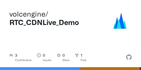GitHub - volcengine/RTC_CDNLive_Demo