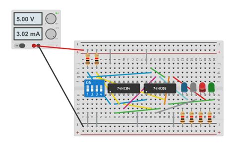 Circuit Design 2 4 Decoder Active High Tinkercad