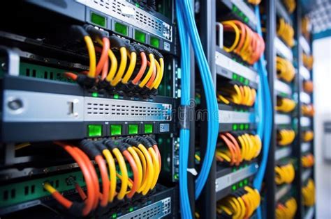 Network Switch With Ethernet Cables Plugged In Stock Image Image Of Ethernet Hardware 297137017