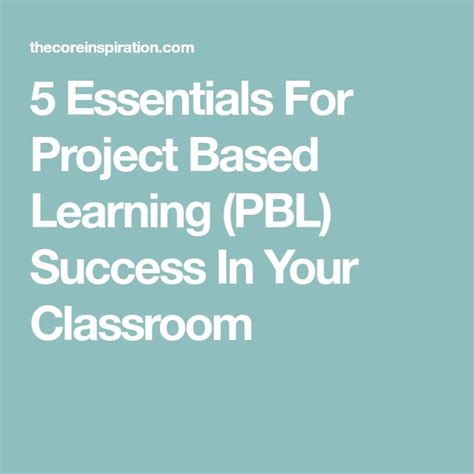 The Words Essentials For Project Based Learning Pbl Success In Your Classroom On A Blue