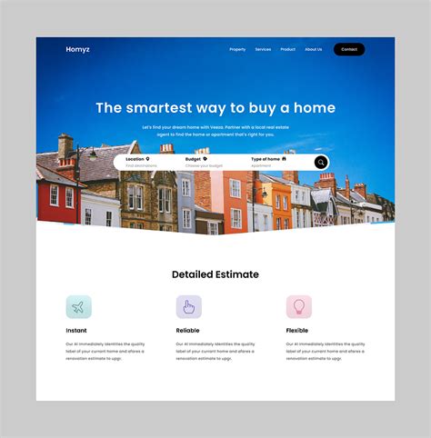 Homyz Real Estate Landing Page By Shamsunnahar Lima On Dribbble