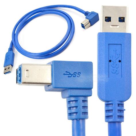 Usb 30 A Male To Usb 30 Type B Male Cable Usb 30 A Male To Usb 30 B Male 90 Degree Left