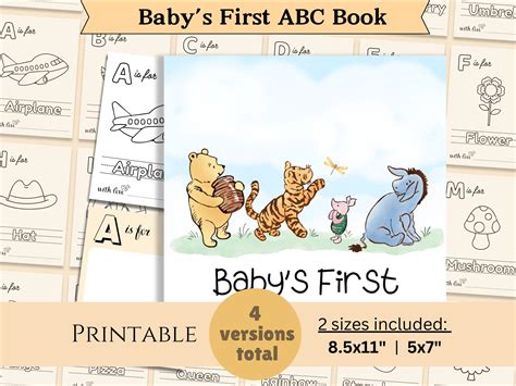 Pooh Alphabet Coloring Pages 2025