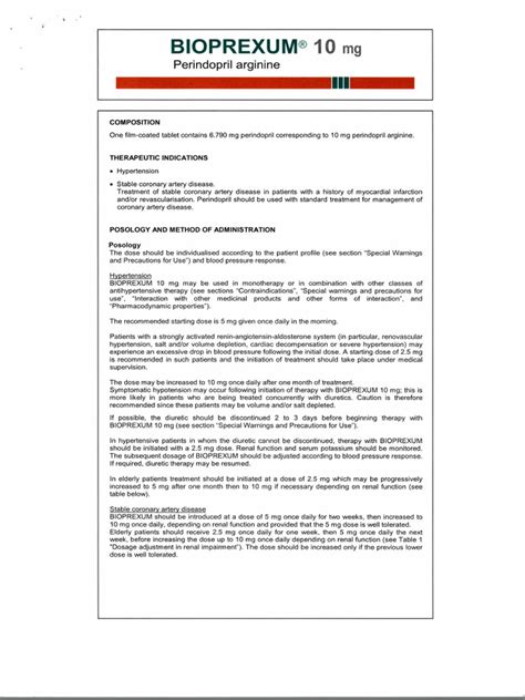 Bioprexum Tablet Salut Selaput 10 Mg Perindopril Arginin Pdf