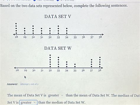 solved based on the two data sets represented below complete the