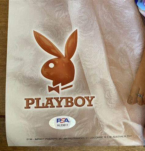 Dahm Triplets Signed 23 X 35 Playboy Official Poster Psadna