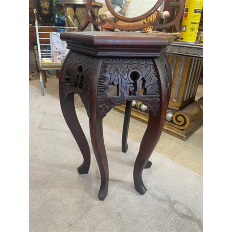 Antique Chinese Carved Wood Pedestalstool C1940s Chairish