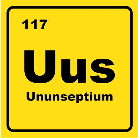 Premium Vector Ununseptium Chemistry Iconchemical Element In The Periodic Table