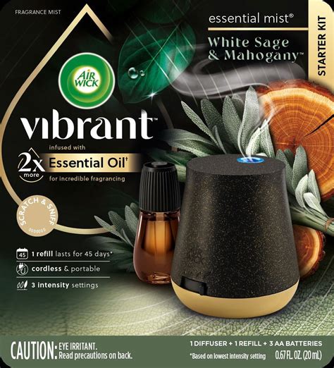 Air Wick Essential Mist Diffuser 1 White Sage And Mahogany Refill
