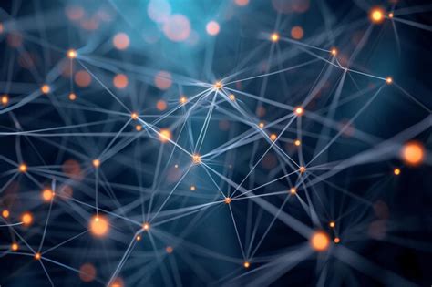 Premium Photo Abstract Glowing Connecting Dots And Lines Background Network Connection Web