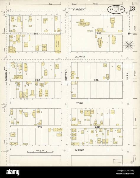 Sanborn Fire Insurance Map From Vallejo Solano County California