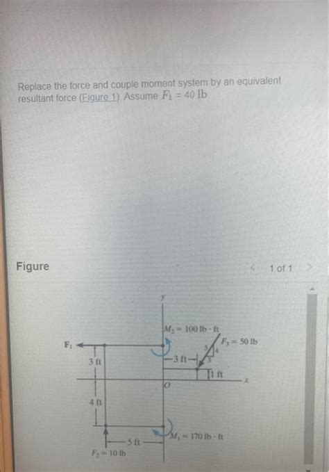 Solved Replace The Force And Couple Moment System By An