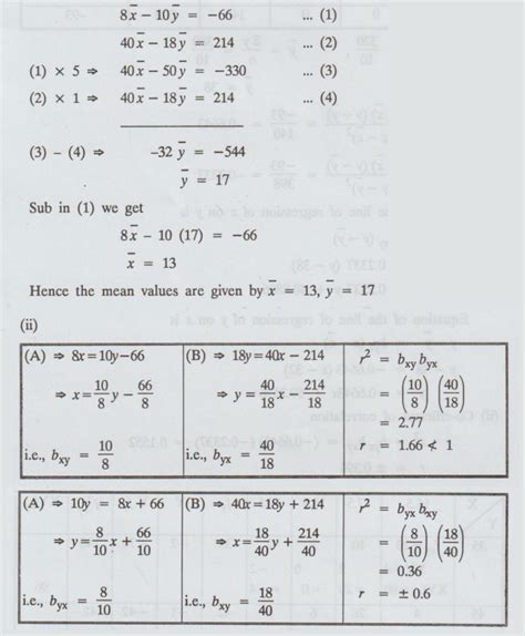 Regression Example Solved Problems Two Dimensional Random Variables