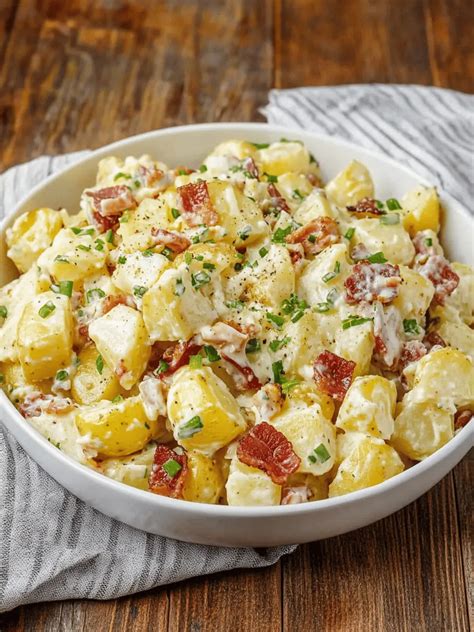 Creamy Bacon Potato Salad With Tangy Dill Pickles Melissa Recipes