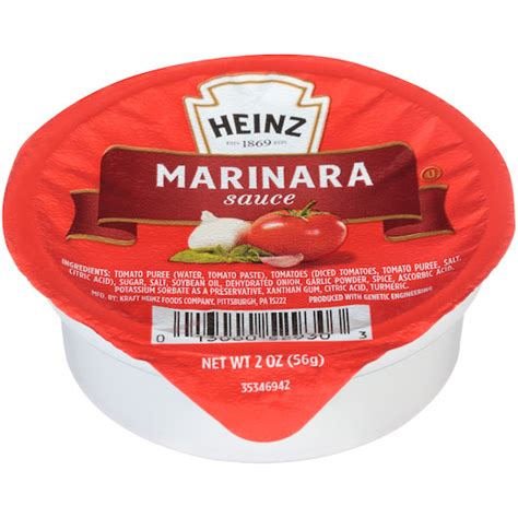 Heinz Marinara Sauce Dipping Cup 2 Ounces 60 Per Case