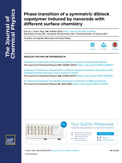 Pdf Phase Transition Of A Symmetric Diblock Copolymer Induced By