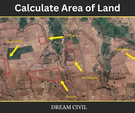 How To Calculate Area Of Land Or Plots Area That Are Irregular In Shape Dream Civil