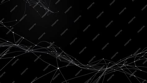 Premium Photo Abstract Digital Network On Black Background