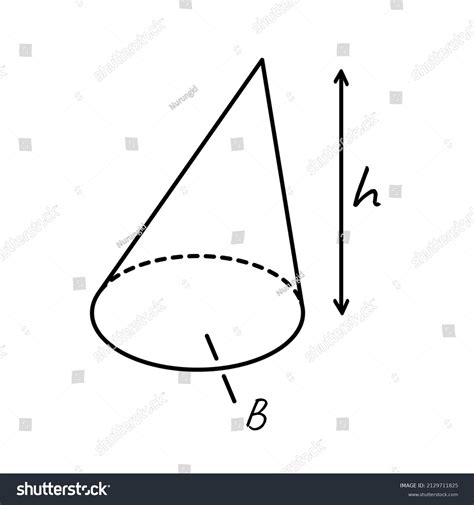 Conical Shape Formula On White Background Stock Vector Royalty Free Shutterstock