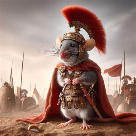 Mouse Dressed As Julius Caesar