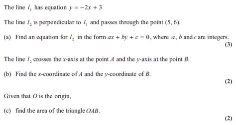 Equations Of Perpendicular Lines Questions Tessshebaylo