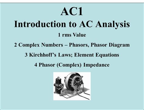 Let The Good Times Roll AC Intro To AC Analysis