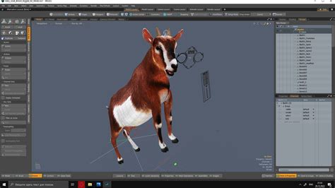 Dairy Goat Brown Rigged For Modo 3d Model 149 Lxo Free3d