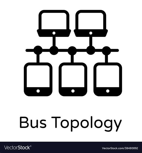 Bus Topology Royalty Free Vector Image Vectorstock